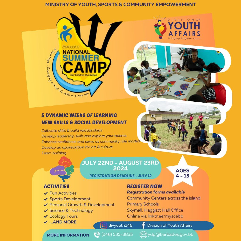 National Summer Camp 2024 – Ministry of Youth, Sports and Community Empowerment – Barbados